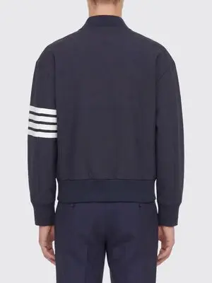Thom Browne 4-bar Viscose Blend Bomber Jacket - Navy