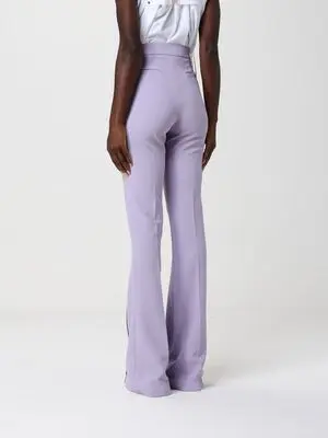 Elisabetta Franchi Flared High-waisted Trousers - Lilac