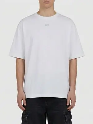 Off-White Cotton T-shirt With Mini Logo - Grey