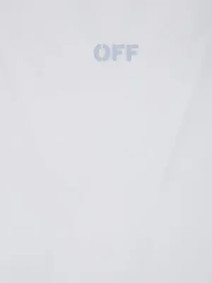 Off-White Cotton T-shirt With Mini Logo - Grey