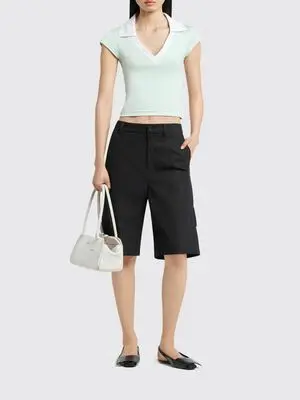 COURREGES Cropped Polo Shirt - Gnawed Blue