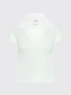 COURREGES Cropped Polo Shirt - Gnawed Blue