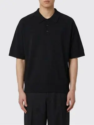AMI Paris Knitted Wool Polo Shirt