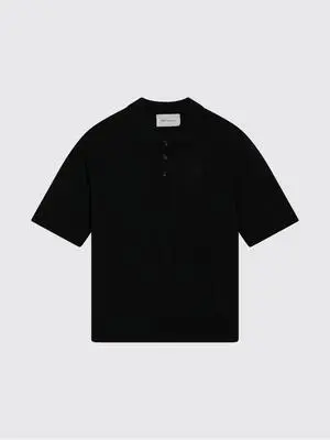 AMI Paris Knitted Wool Polo Shirt