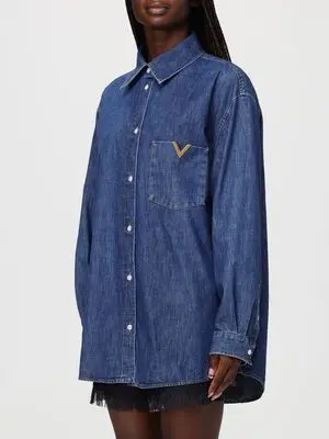 Valentino Garavani Relaxed Fit Cotton Shirt - Blue