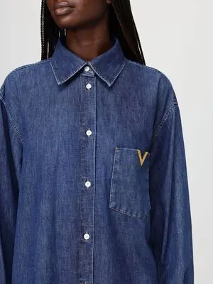 Valentino Garavani Relaxed Fit Cotton Shirt - Blue