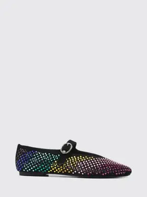 Kurt Geiger Mayfair Canvas Ballerina With Multi Rhinestones