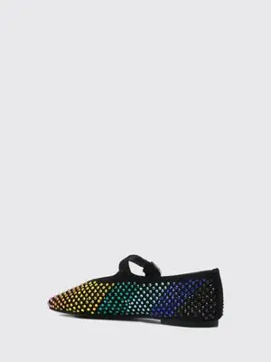 Kurt Geiger Mayfair Canvas Ballerina With Multi Rhinestones