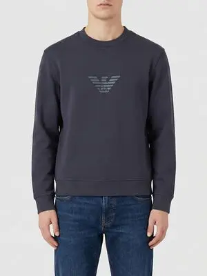Emporio Armani Crew Neck Sweatshirt With Logo - Blue 1