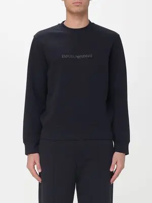Emporio Armani Crew Neck Sweatshirt With Logo - Blue