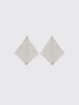 Rabanne Flow Brass Earrings - Silver