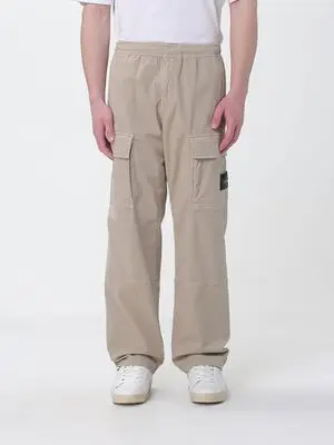 Stone Island Cotton Twill Cargo Trousers - Sand