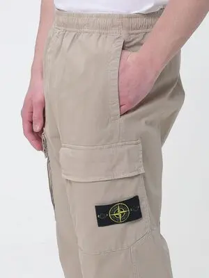 Stone Island Cotton Twill Cargo Trousers - Sand