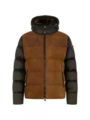MOORER Hooded Jacket - Brown
