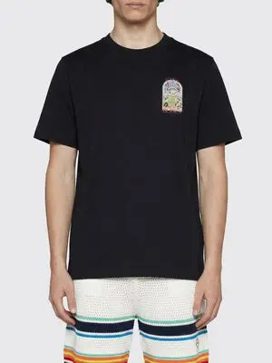 Casablanca Organic Cotton T-shirt With Logo Black
