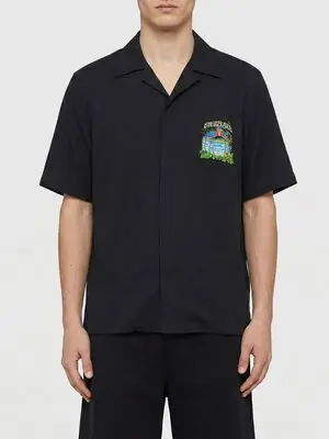 Casablanca Printed Silk Casual Shirt - Black