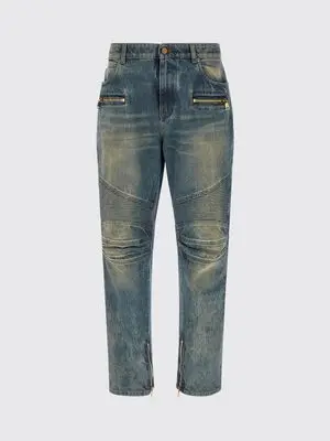 Balmain Cotton Denim Skinny Fit Jeans - Blue