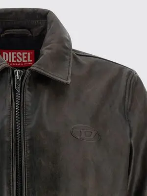 DIESEL® Cow Leather Jacket - Brown
