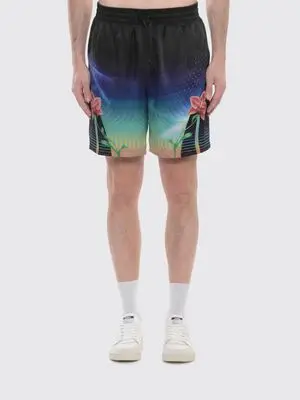 Casablanca Casablanca Pure Silk Tropical Print Shorts Red