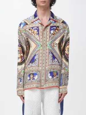 Casablanca The Cosmic Eden Printed Linen Shirt Red