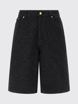 Casablanca Monogram Denim Shorts - Black