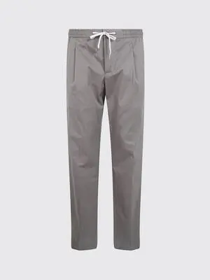 PT TORINO Slim Fit Cotton Blend Trousers With Drawstring