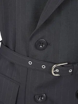 Sacai Pinstriped Wool Blend Blazer