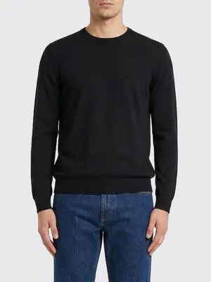ZANONE Cotton Crew Neck Sweater - Black