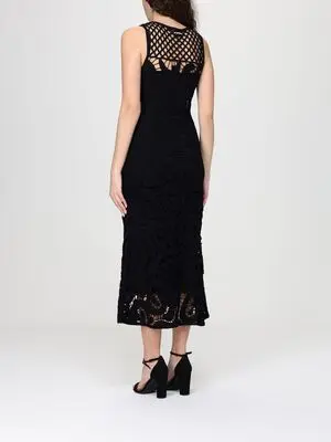 Pinko Crochet Midi Dress - Black