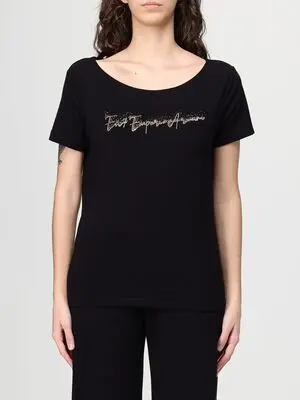 EA7 Embroidered T-shirt - Black