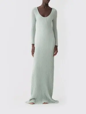 Fabiana Filippi Ribbed Knit Maxi Dress - Green