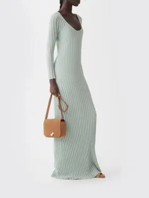 Fabiana Filippi Ribbed Knit Maxi Dress - Green