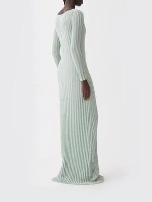 Fabiana Filippi Ribbed Knit Maxi Dress - Green