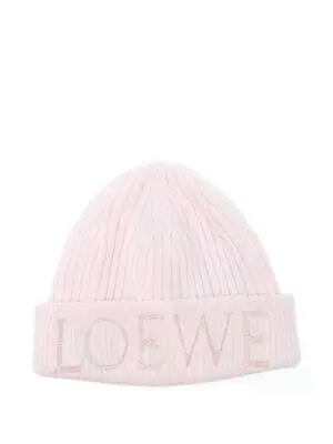 Loewe Logo-detail Beanie - Pink