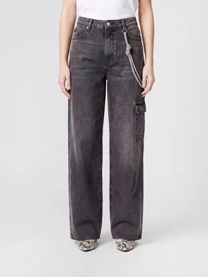 Pinko High Rise Wide Leg Jeans - Black