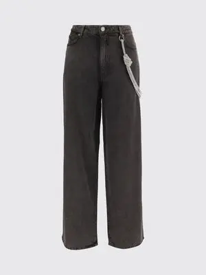 Pinko Wide Leg Jeans With Chain Detail