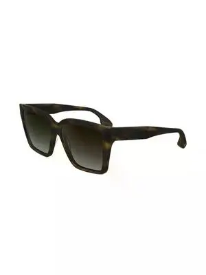 Victoria Beckham Marbled Square Frame Sunglasses