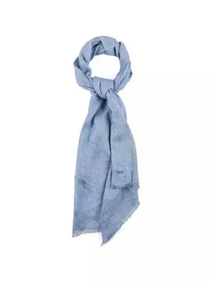 TOD'S Logo-detail Scarf - Blue