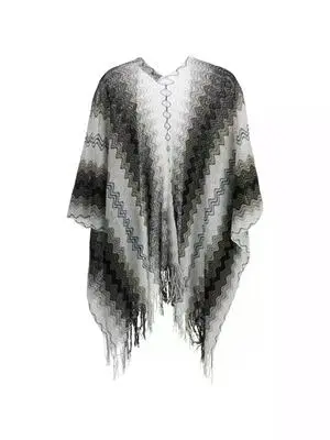 Missoni Chevron Fringed Poncho