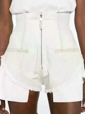 Rick Owens Dirt Cutoff Zip Shorts
