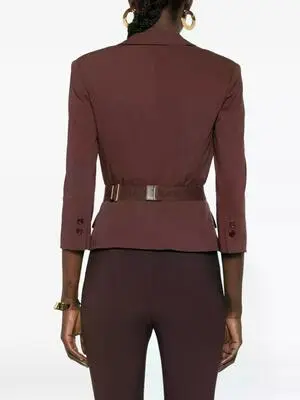 Elisabetta Franchi Belted Double-breasted Blazer