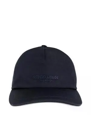 Giorgio Armani Logo-plaque Cap - Blue