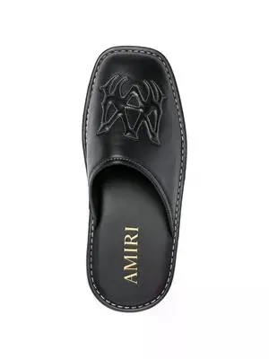 Amiri Appliqué Leather Slippers