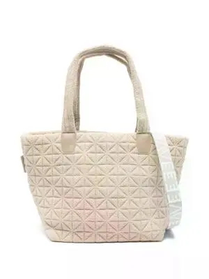 VEECOLLECTIVE Medium Vee Quilted Tote Bag - Neutrals