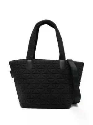 VEECOLLECTIVE Medium Vee Quilted Tote Bag - Black