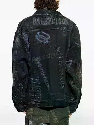 Balenciaga Buttoned Printed Jacket