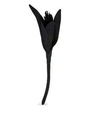 Erdem Flower-design Brooch - Black