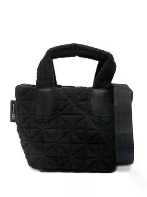 VEECOLLECTIVE Mini Vee Sherpa Quilted Tote Bag - Black
