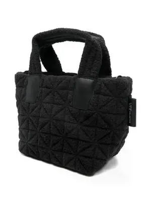 VEECOLLECTIVE Mini Vee Sherpa Quilted Tote Bag - Black