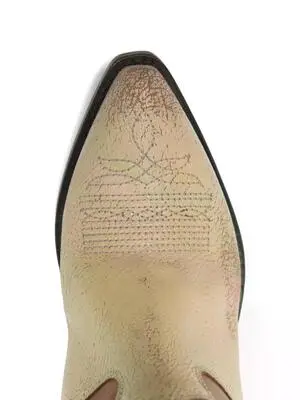 GOLDEN GOOSE Wish Star Embroidered Cowboy Boots - Brown